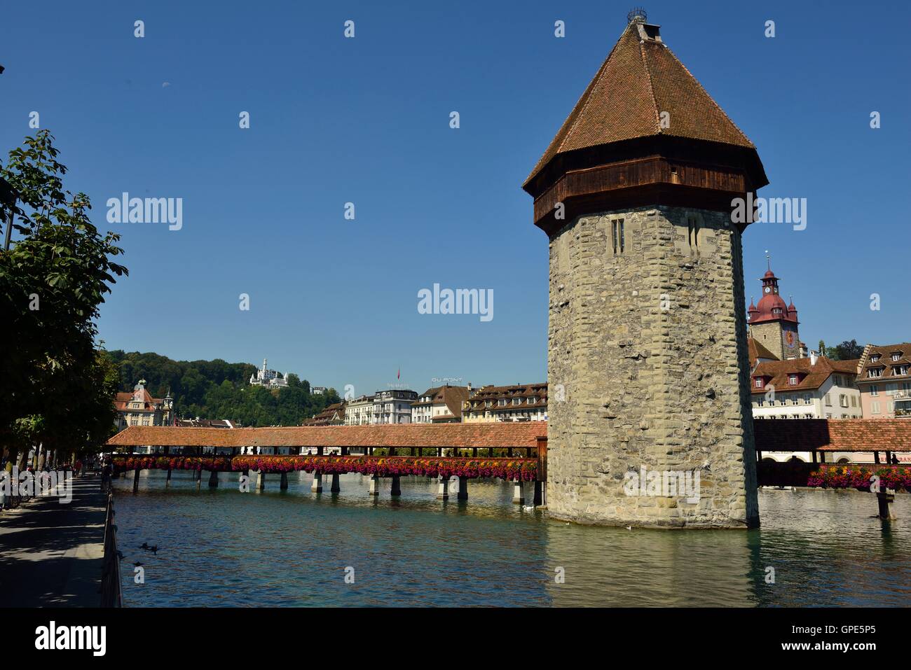 Chapel Bridge in Lucerne, Switzerland Stock Photo - Alamy