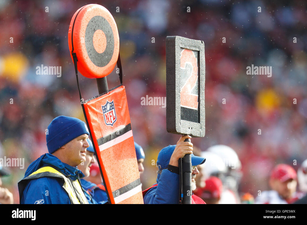 Football down markers hi-res stock photography and images - Alamy