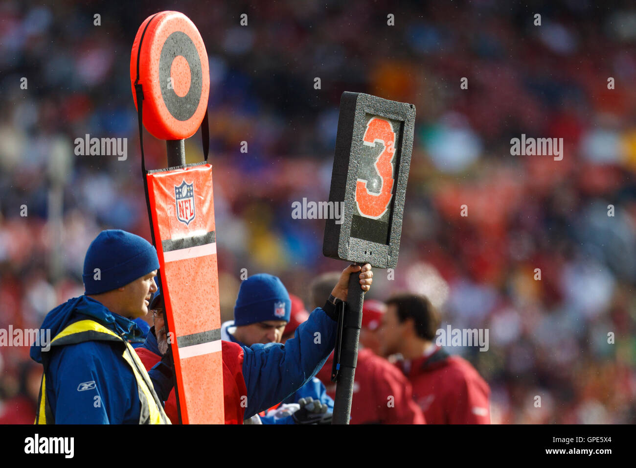 Football down markers hi-res stock photography and images - Alamy