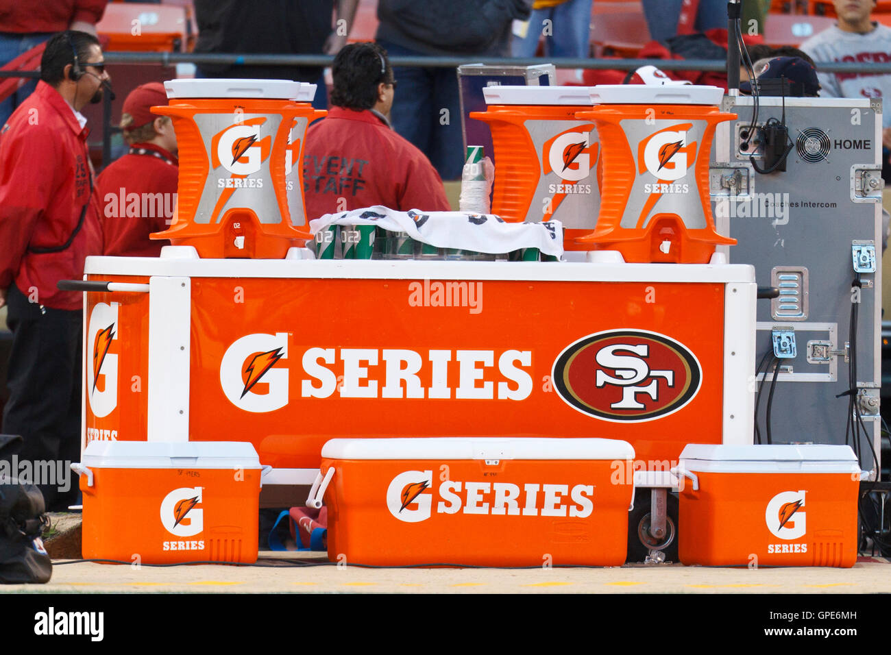 Dec 19, 2011; San Francisco, CA, USA; Detailed view of Gatorade ...