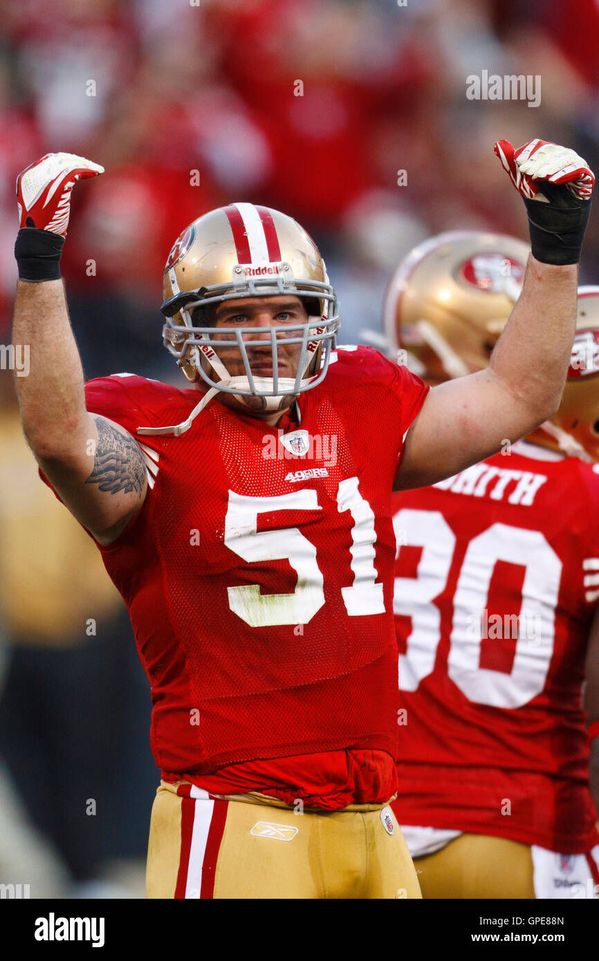 Jan 14, 2012; San Francisco, CA, USA; San Francisco 49ers linebacker ...