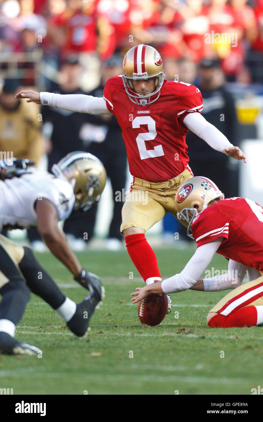 Jan 14, 2012; San Francisco, CA, USA; San Francisco 49ers kicker David ...