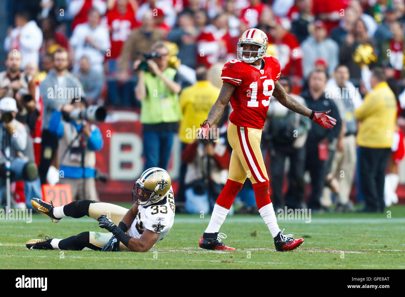 Jan 14, 2012; San Francisco, CA, USA; San Francisco 49ers wide receiver ...