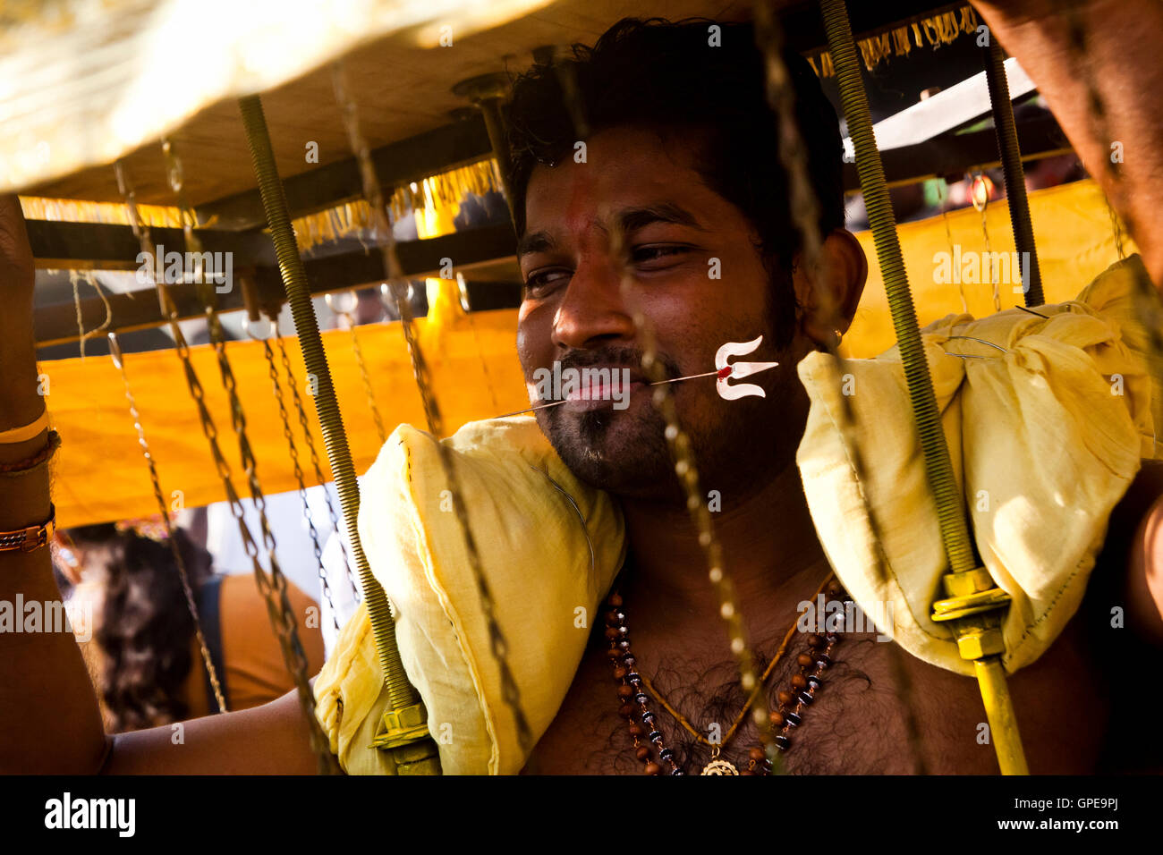 Pierced kavadi bearer thaipusam hi-res stock photography and images - Alamy