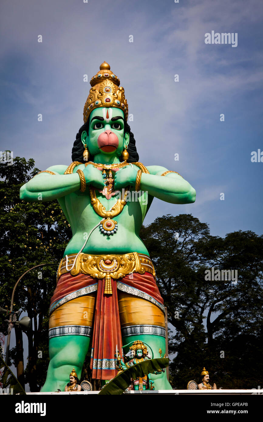 Hanuman statue at the Thaipusam festival, Batu Caves, Malaysia Stock ...
