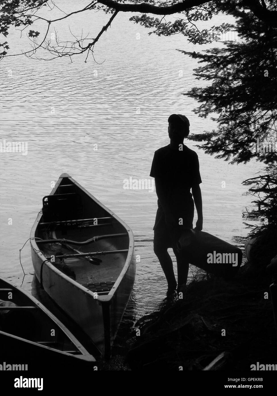 Green canoe Black and White Stock Photos & Images - Alamy