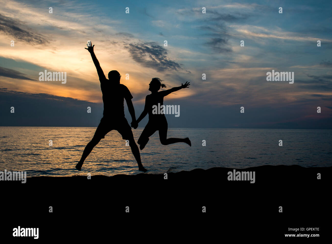Black Couple Romantic Sunset High Resolution Stock Photography and ...
