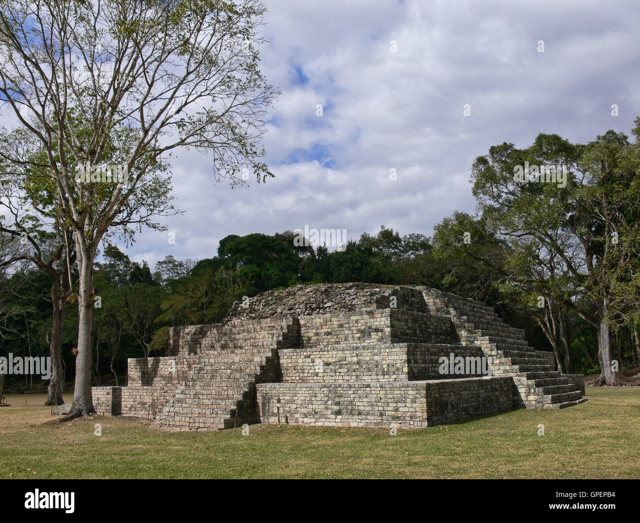 COPAN RUINAS MAYA/HONDURAS - CIRCA MARCH 2012: View of the main Maya ...