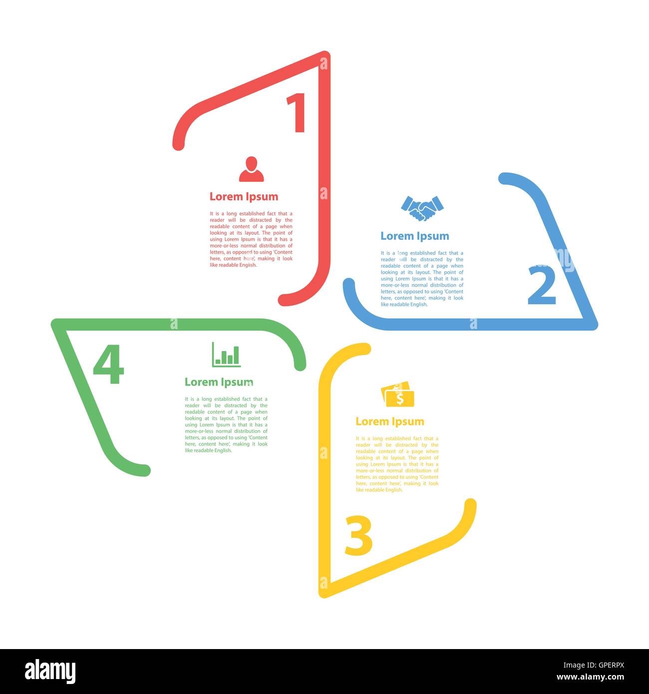 [EPS10] four steps sequence infographic layout concept vector ...