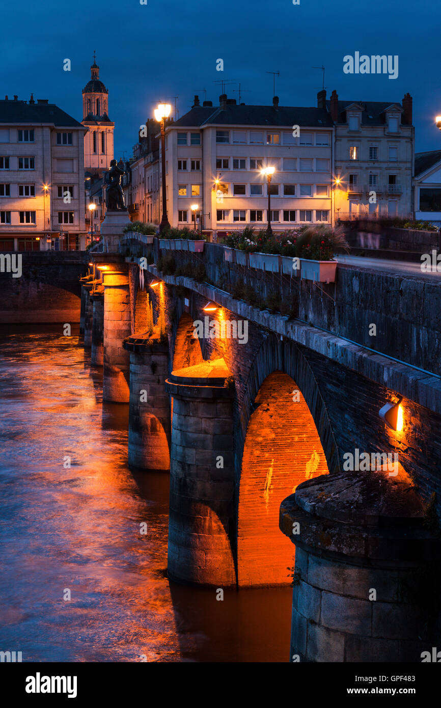 Pont de Verdun in Angers. Angers, Pays de la Loire, France Stock Photo ...