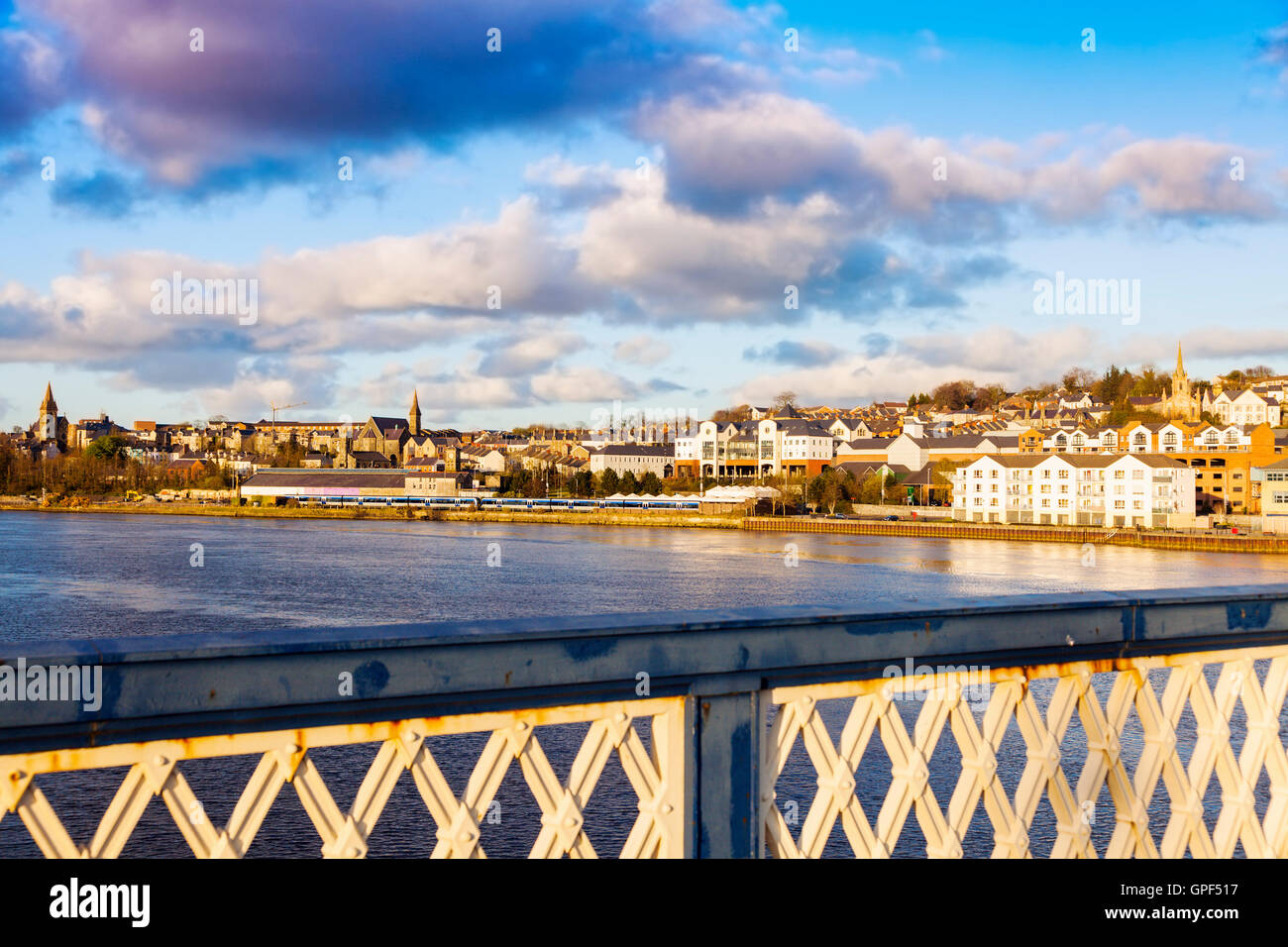Derry panorama from Craigavon Bridge. Derry, Northern Ireland, United ...