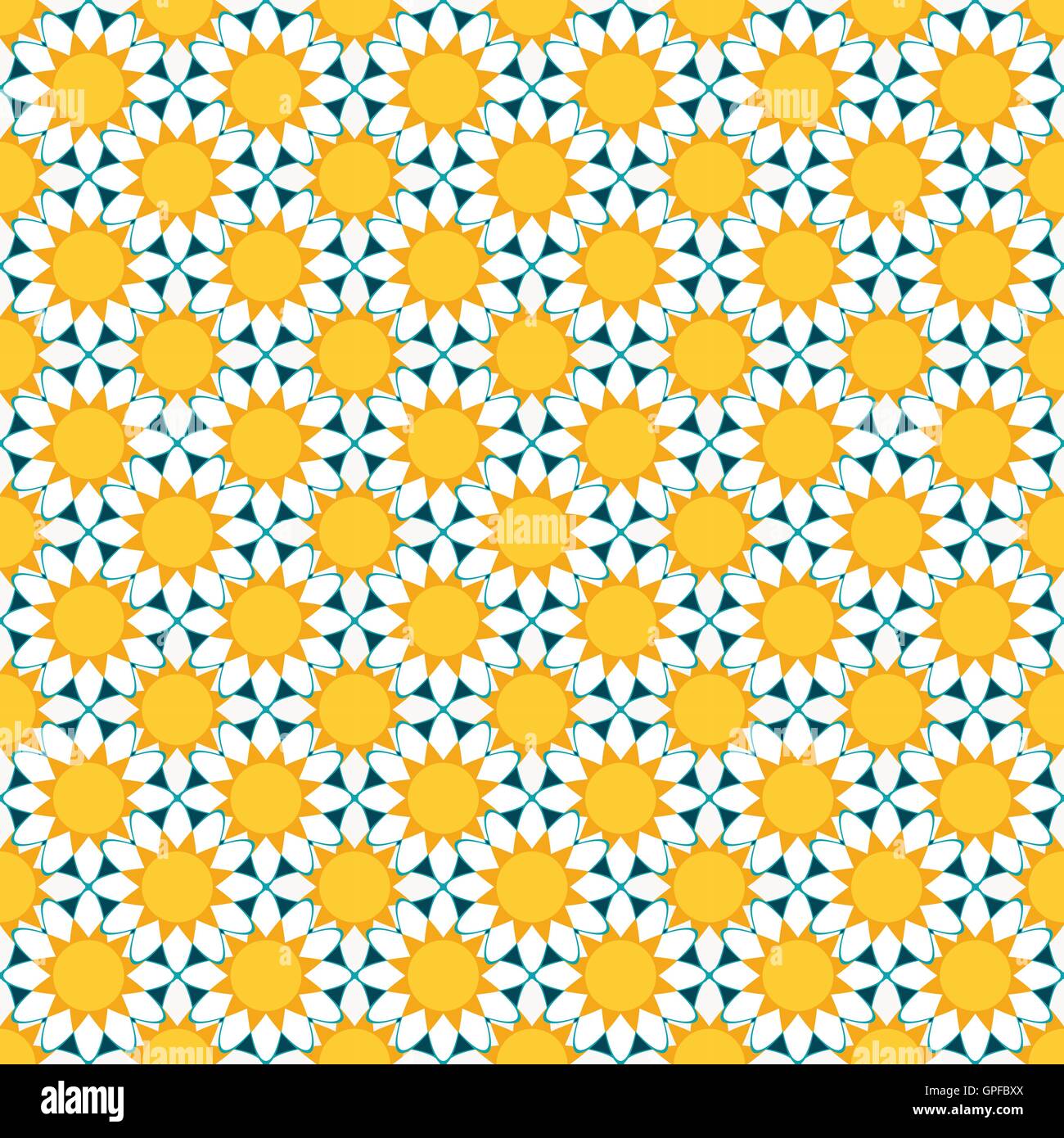 seamless pattern with chamomile flowers. vector Stock Vector Image ...