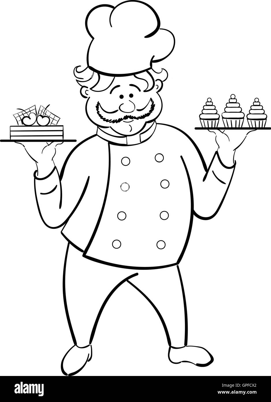 The confectioner Stock Vector Images - Alamy