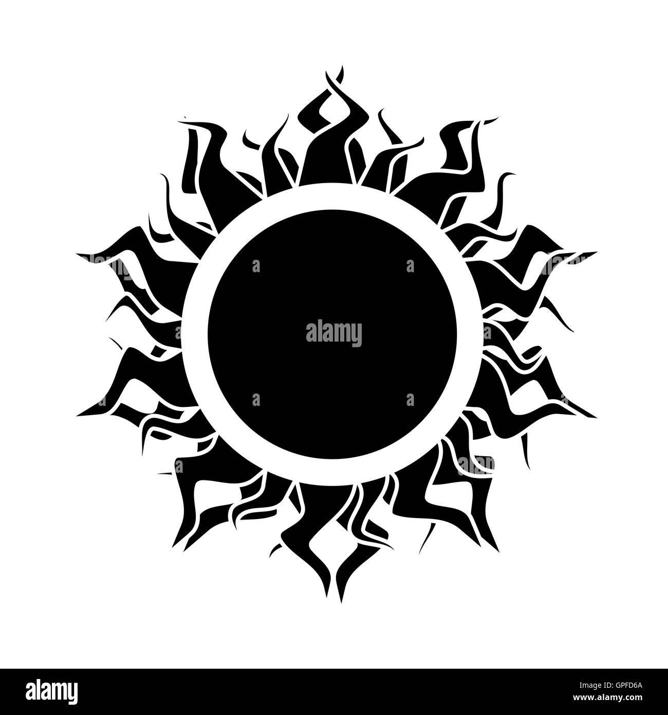 abstract isolated black sun. vector Stock Vector Image & Art - Alamy