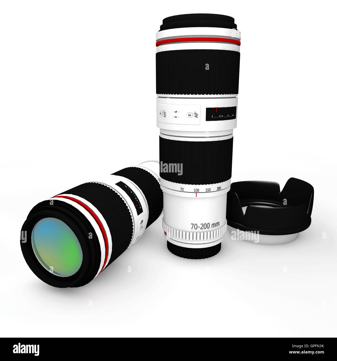 Camera Lens on a white background Stock Photo - Alamy