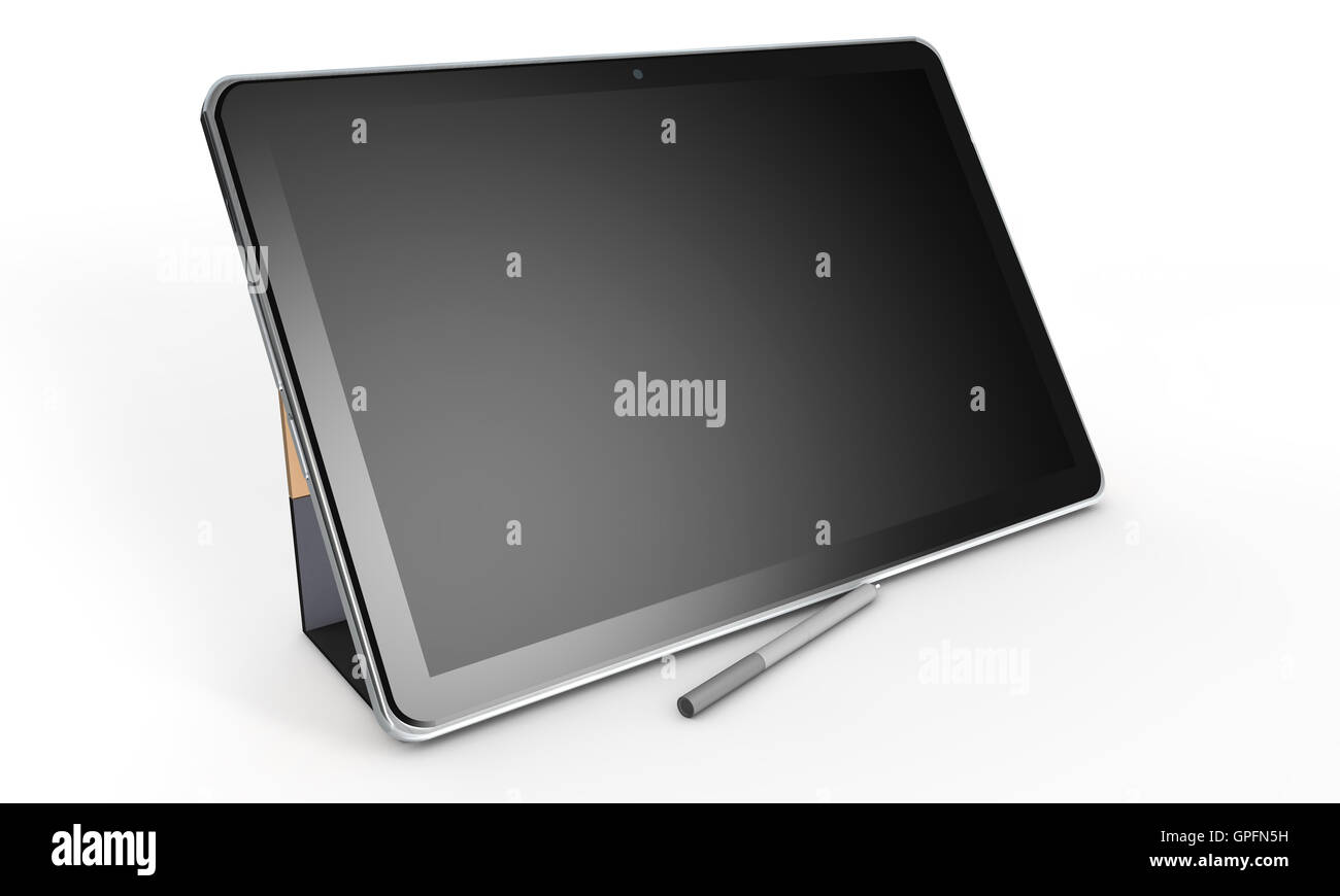 Tablet on a white background Stock Photo - Alamy