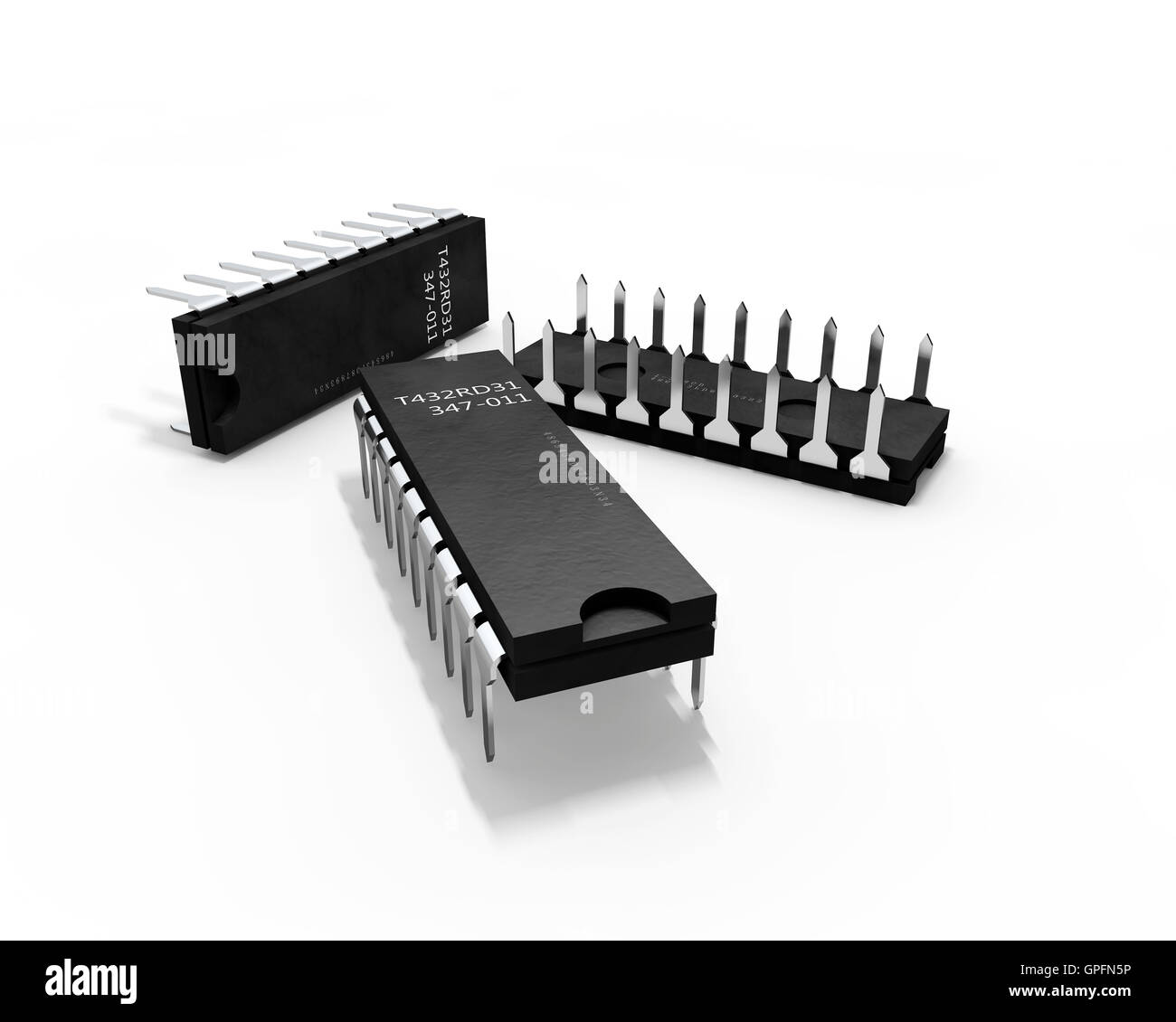 Transistors on a white background Stock Photo - Alamy