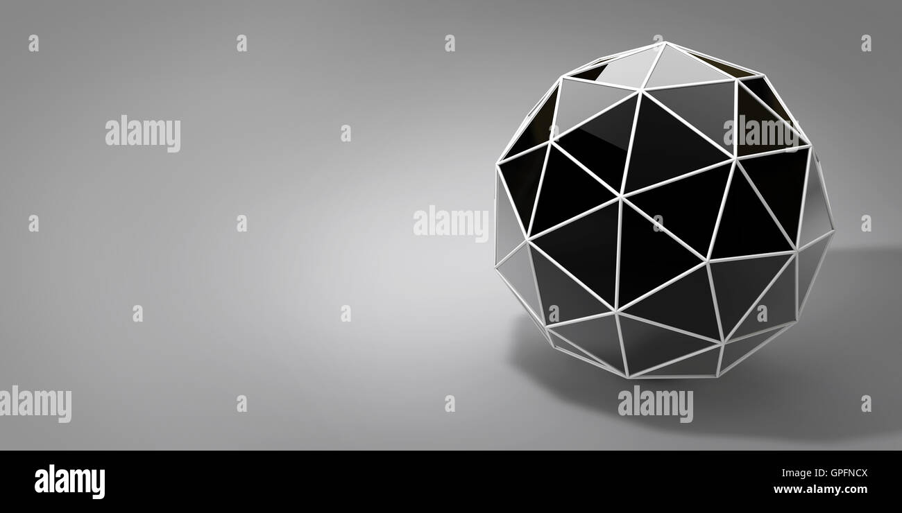 The 3d abstract ball on a grey background Stock Photo - Alamy