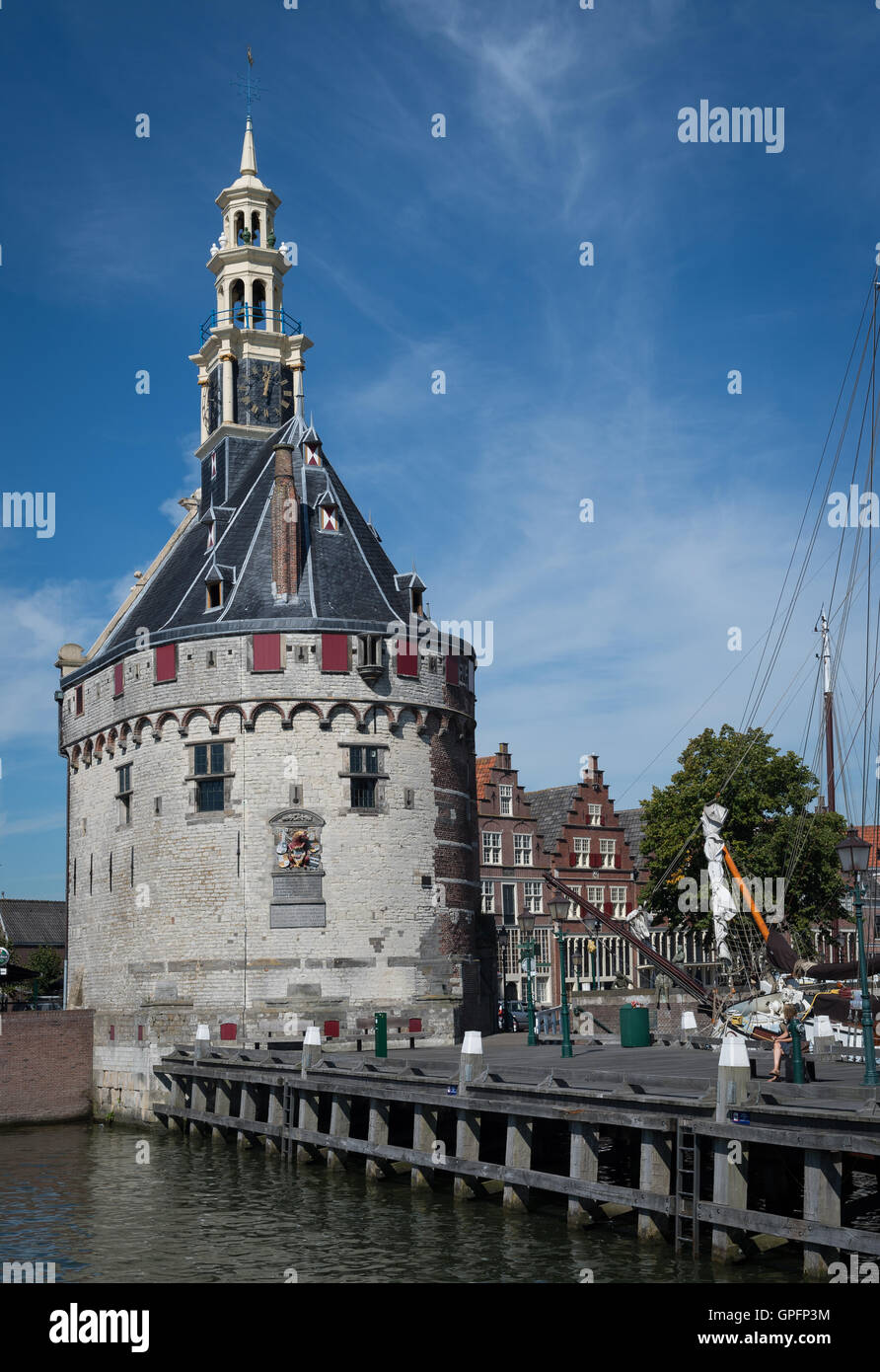 The Hoofdtoren tower at the port of Hoorn, Netherlands Stock Photo - Alamy