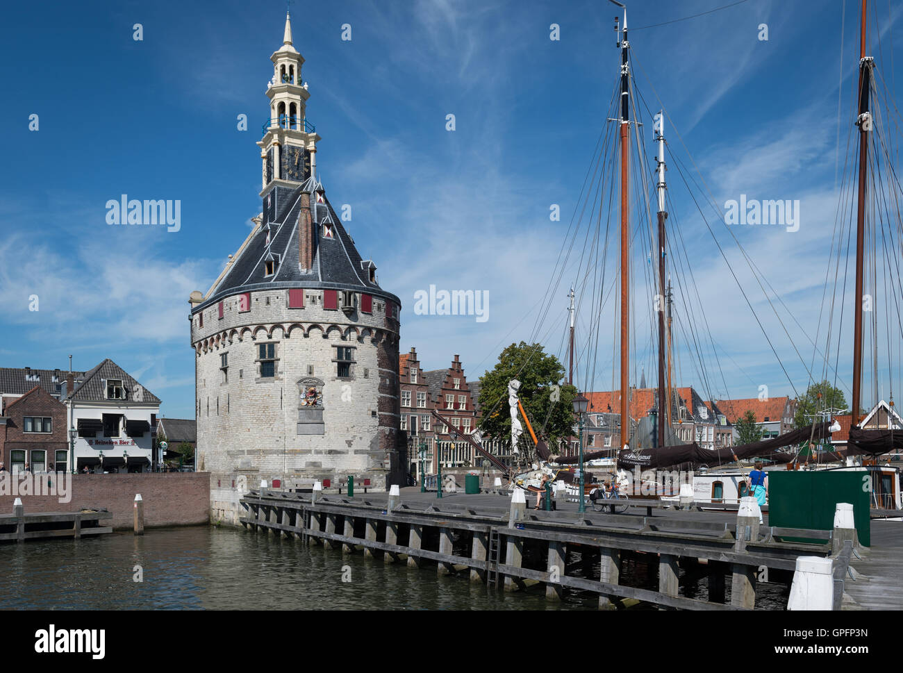 The Hoofdtoren tower at the port of Hoorn, Netherlands Stock Photo - Alamy