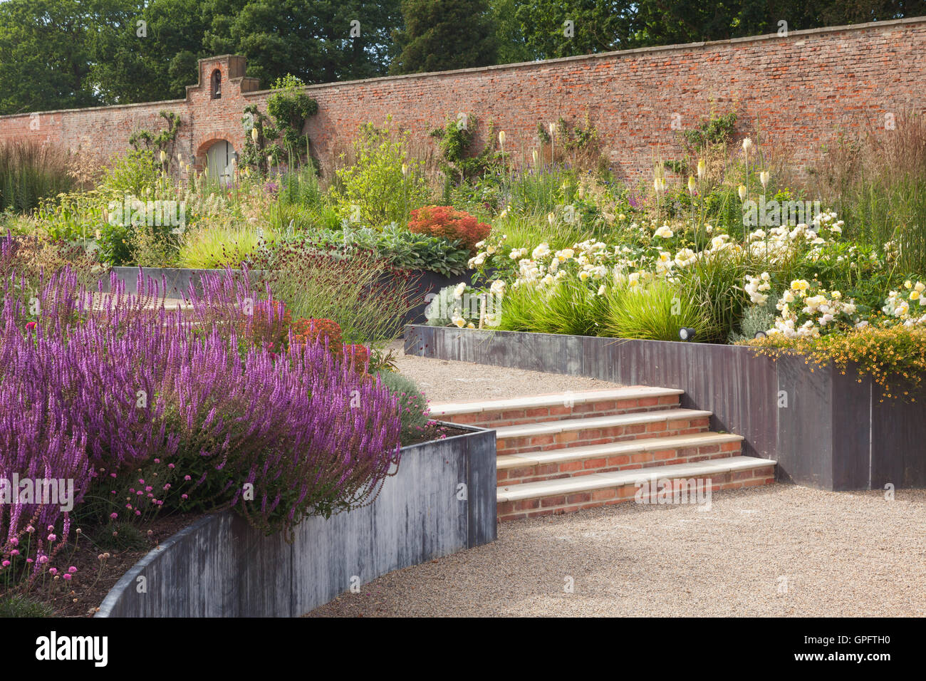 The Gardens at Wynyard Hall. Summer, July 2016. The estate is owned by ...
