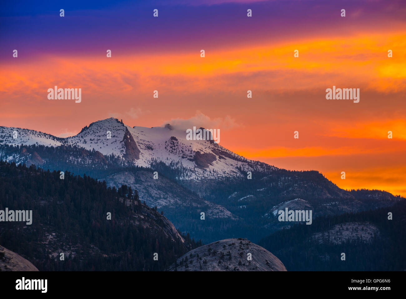 Yosemite Falls From Yosemite Village High Resolution Stock Photography ...