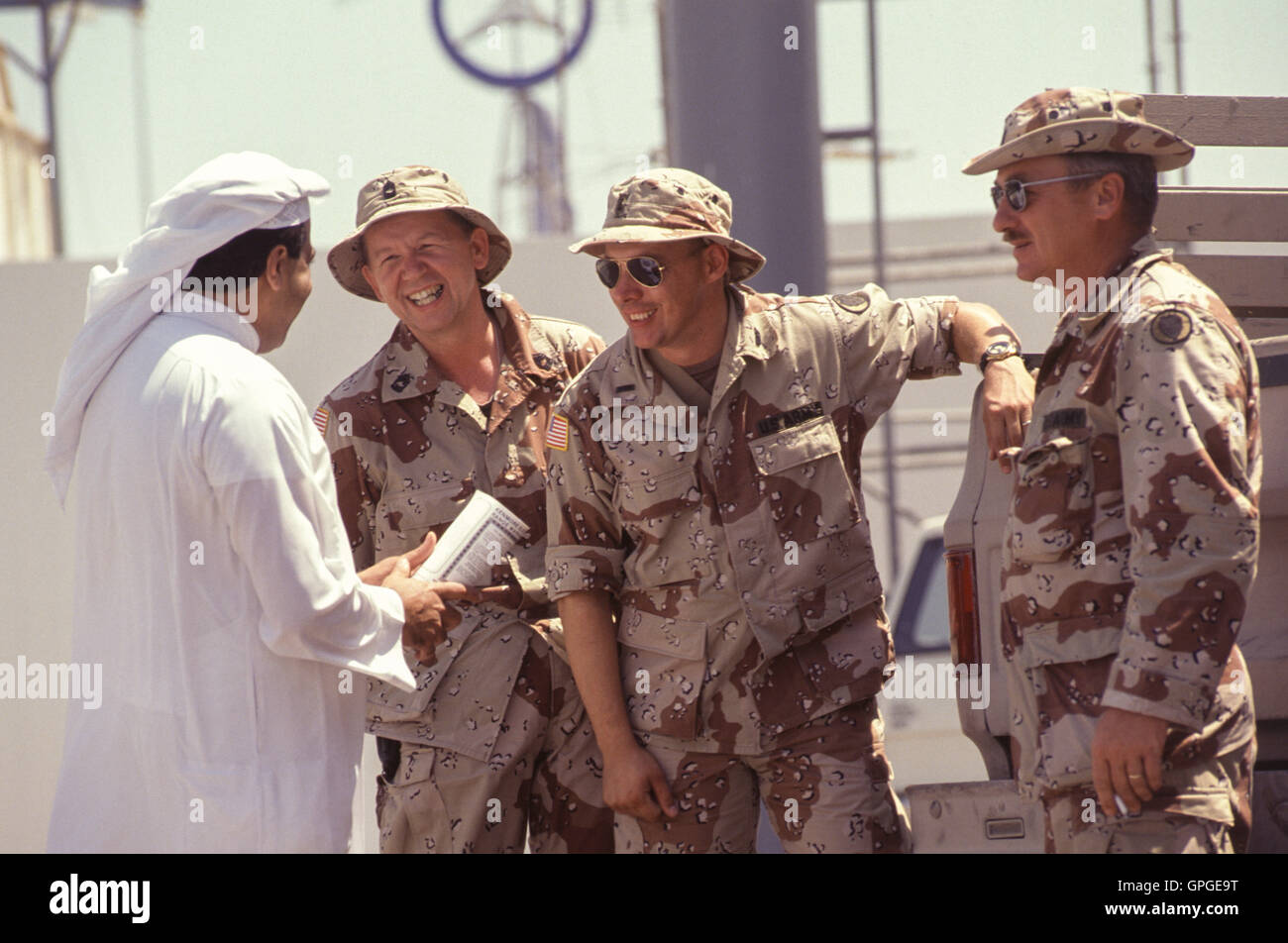 1990 - Dammam, Saudi Arabia - US Army soldiers based in Saudi Arabia ...