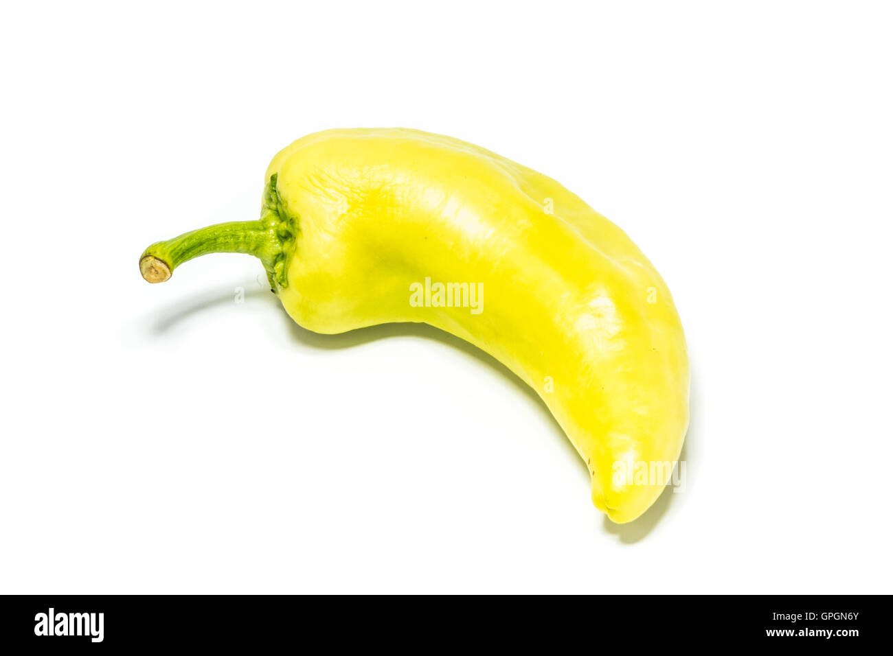 Yellow paprika isolated on white background Stock Photo - Alamy