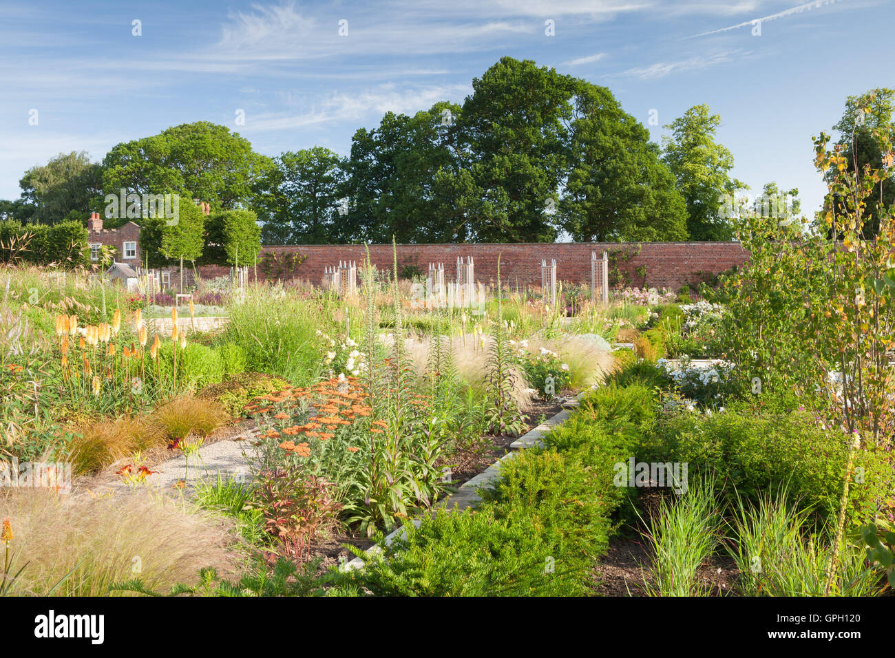 The Gardens at Wynyard Hall. Summer, July 2016. The estate is owned by ...
