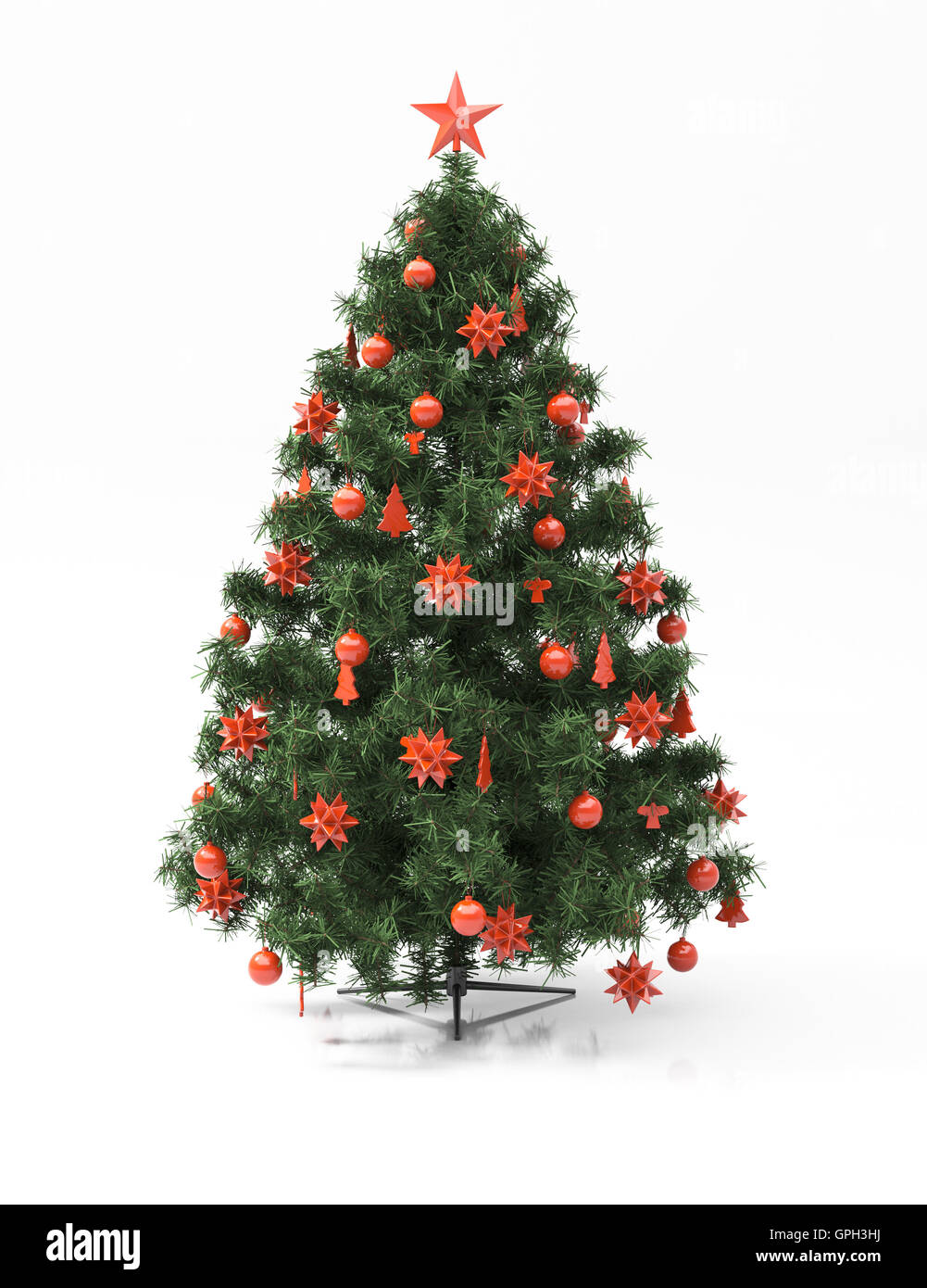 Christmas tree isolated Stock Photo - Alamy