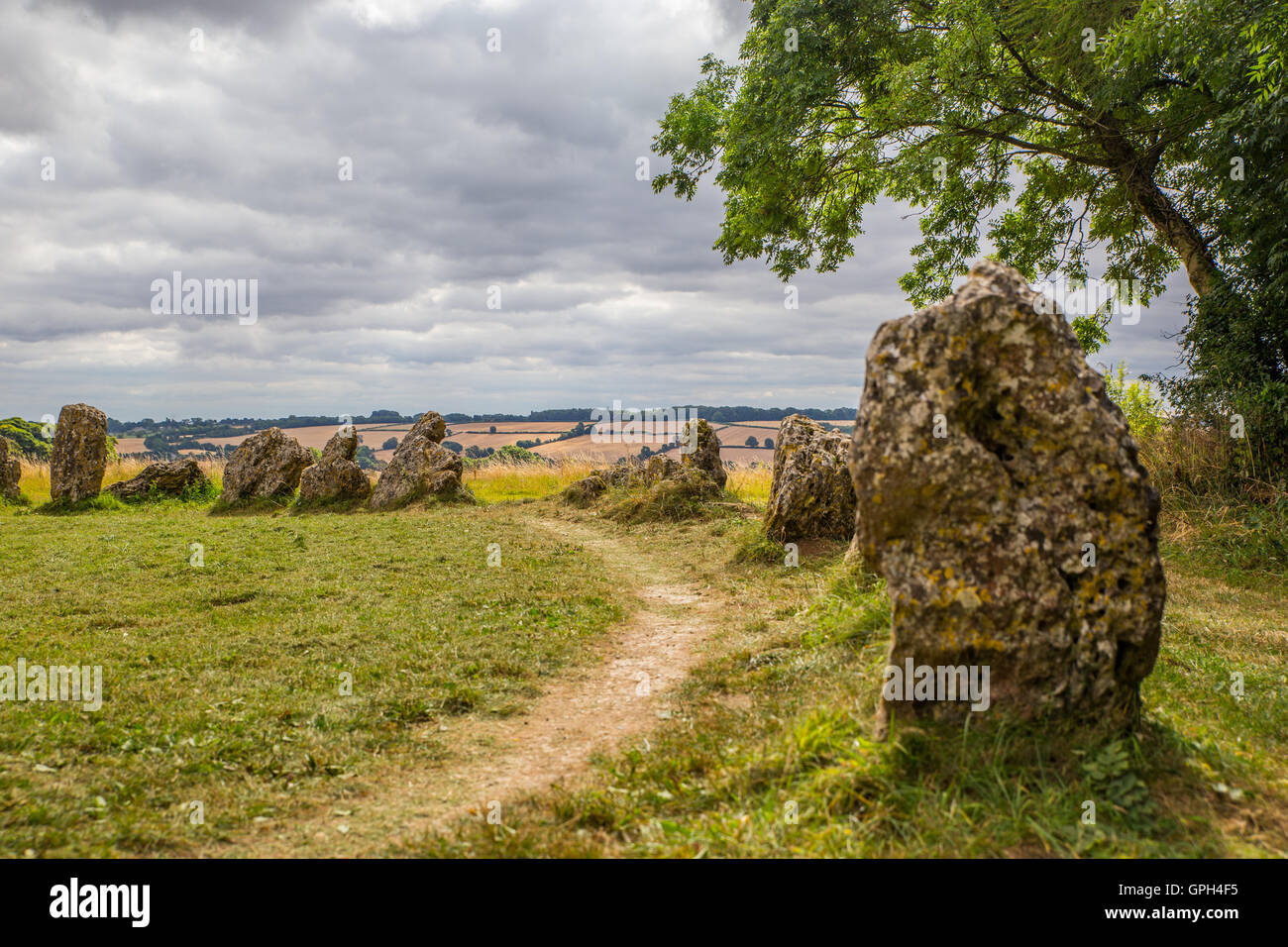 The Rollright Standing Stones Stock Photo - Alamy
