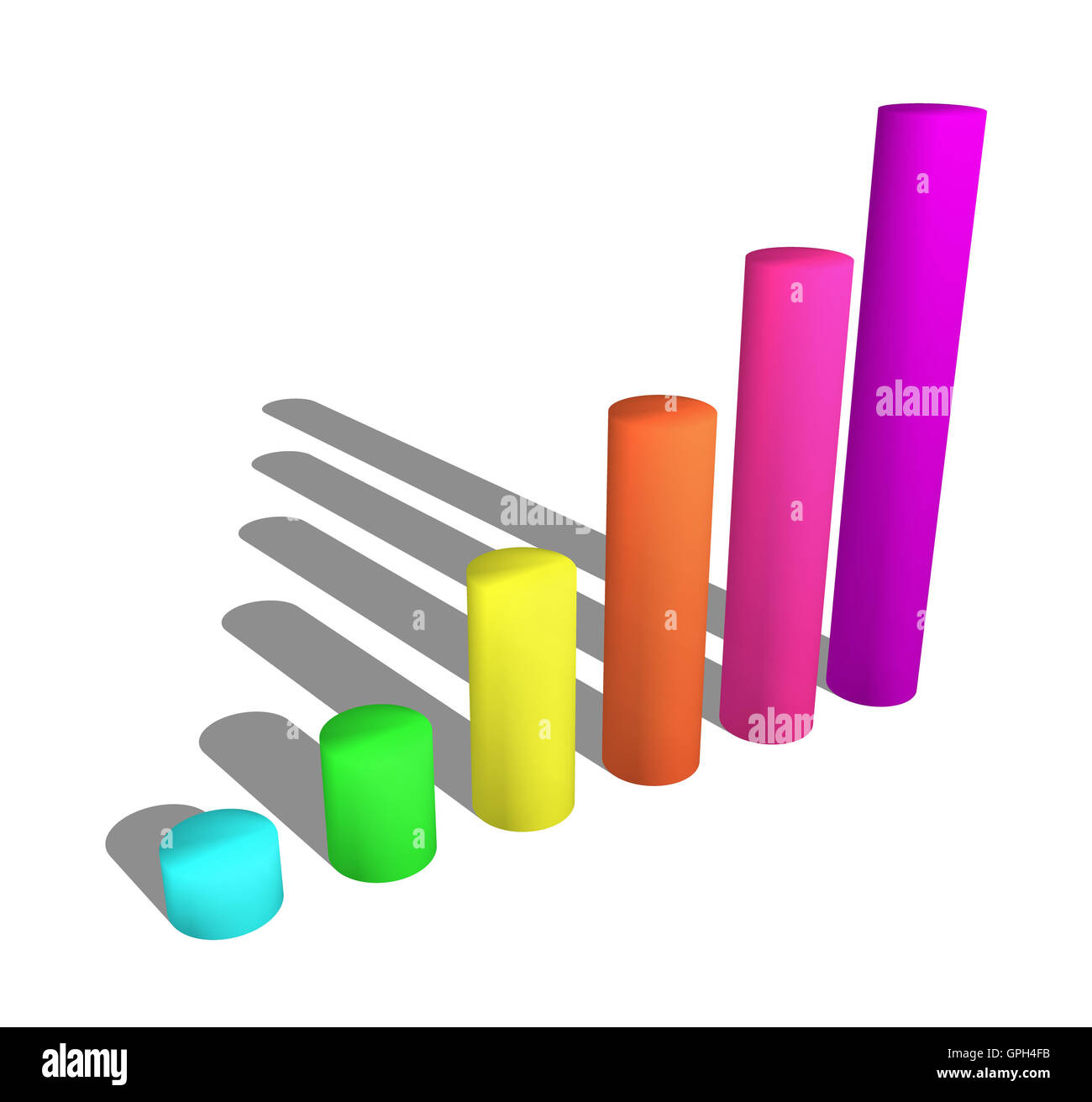 bar graph on white Stock Photo - Alamy