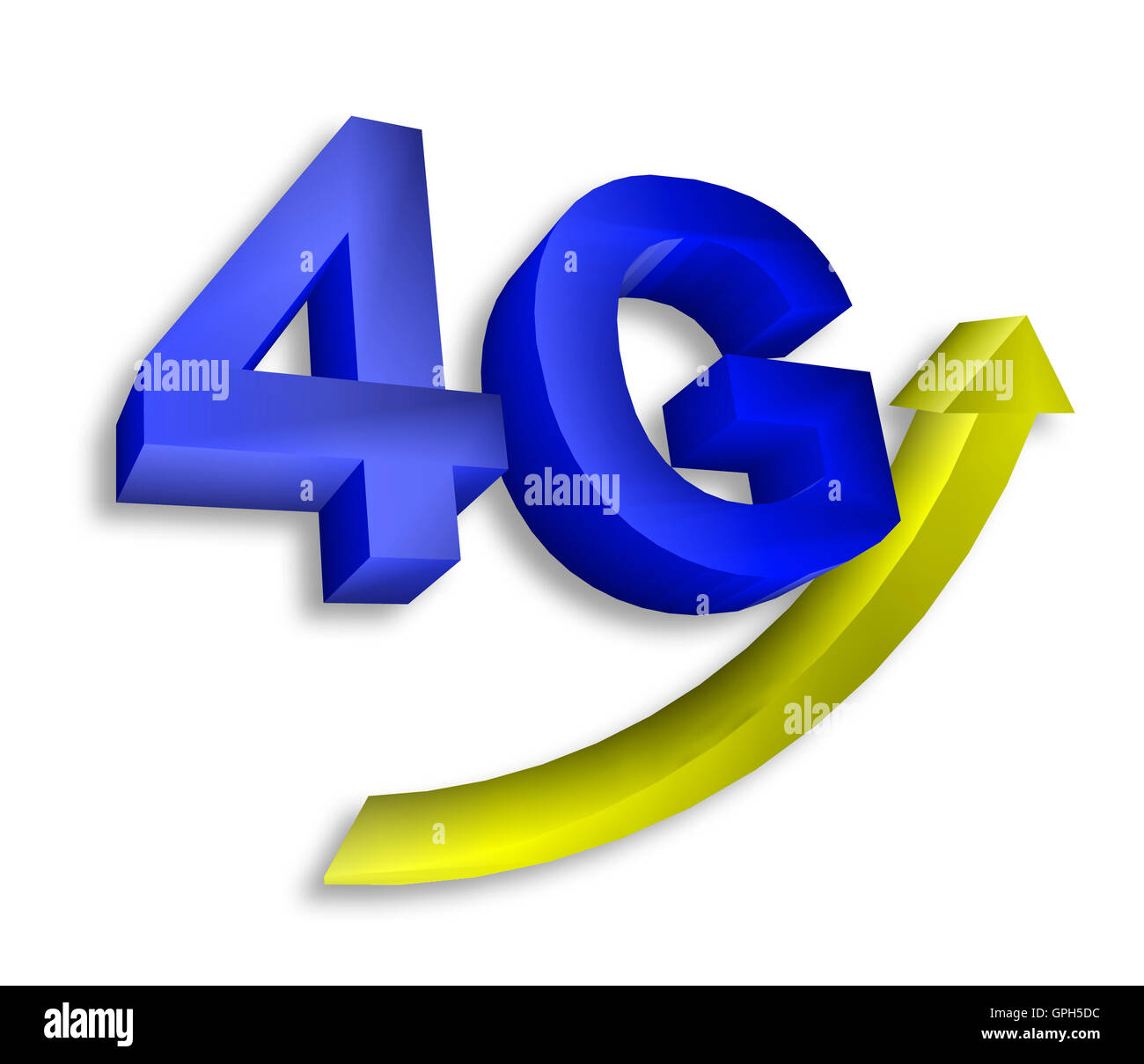 4G symbol with arrow Stock Photo - Alamy