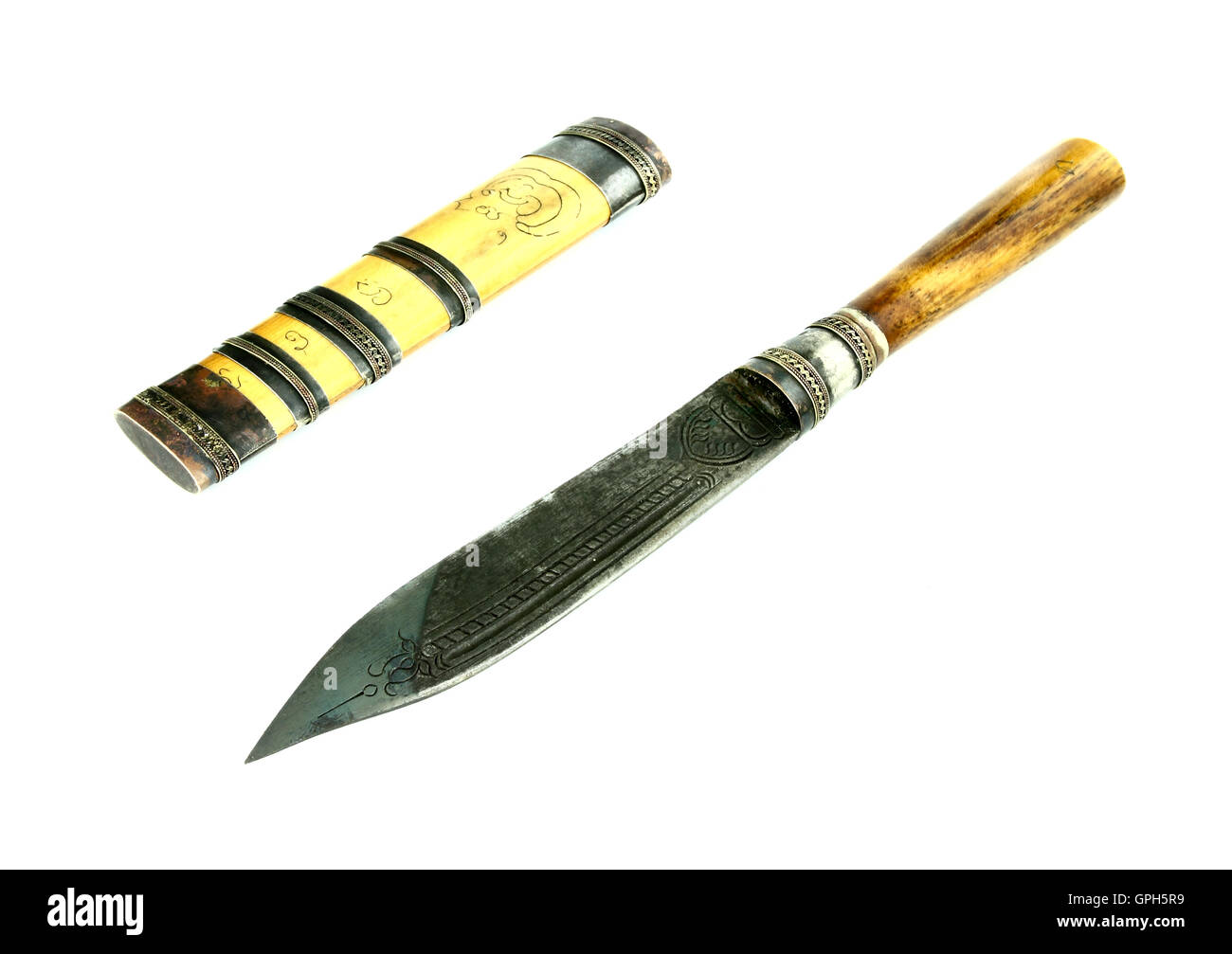 Thai traditional knife Stock Photo - Alamy