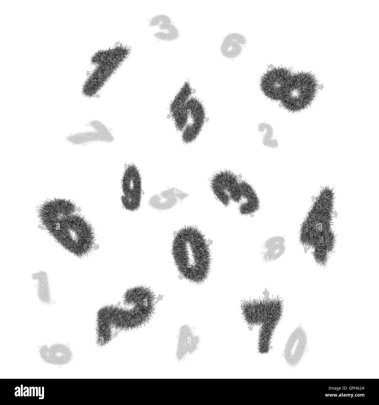 Number one digit on Black and White Stock Photos & Images - Alamy