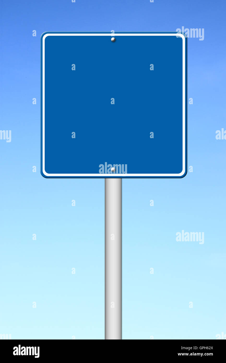 blue blank sign Stock Photo - Alamy