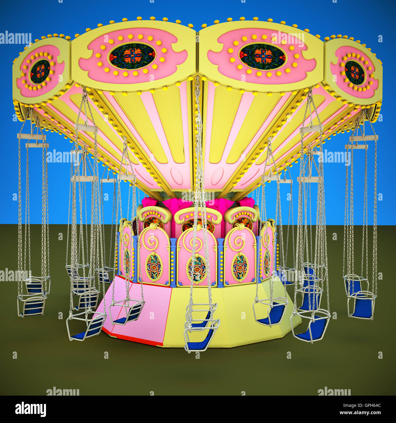 Carousel rotate rotation fun park hi-res stock photography and images ...