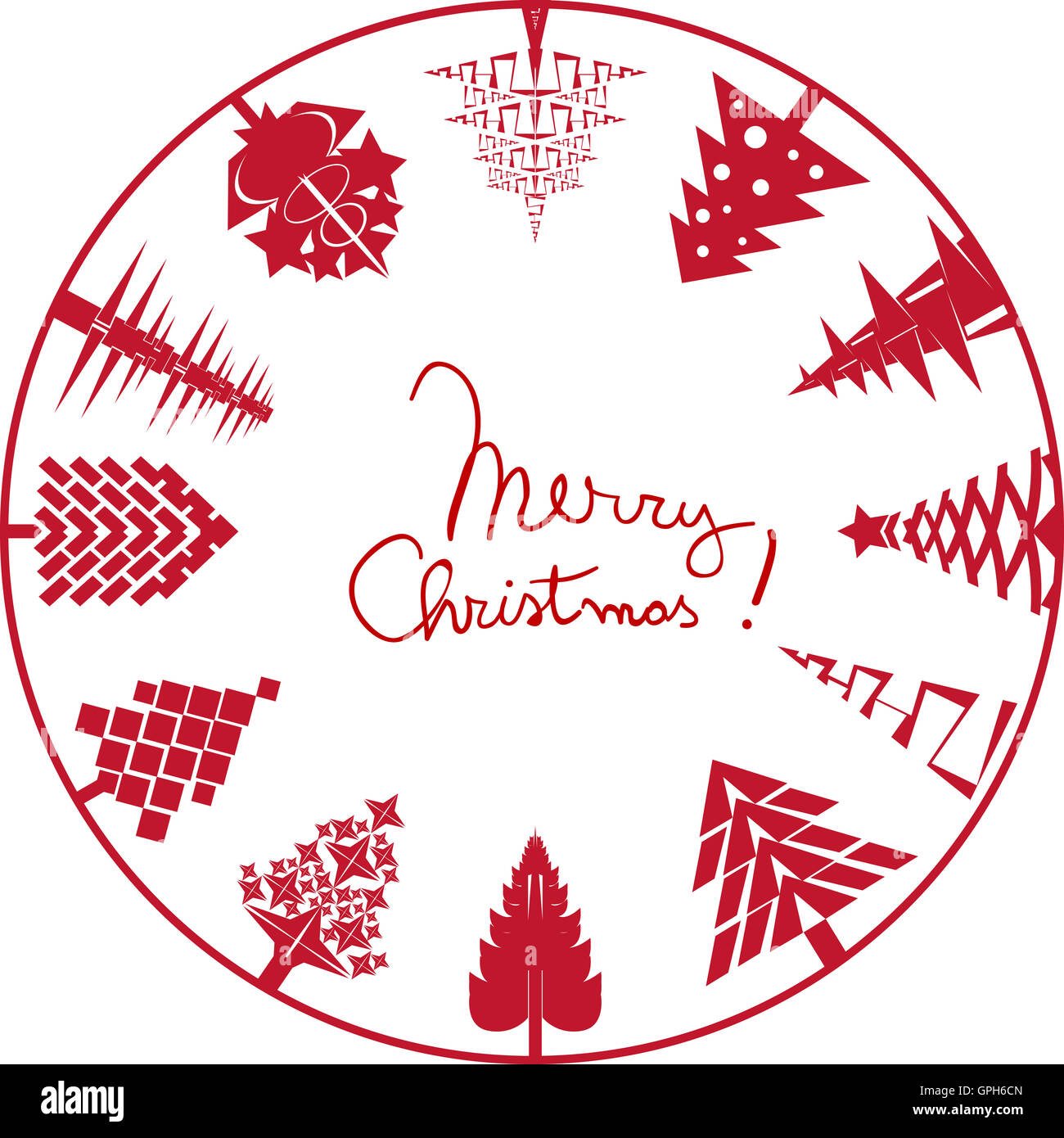 merry christmas card stamp Stock Photo - Alamy