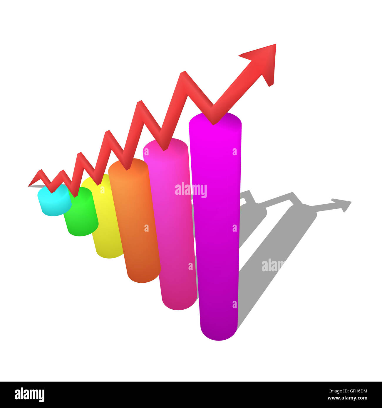 3d bar graph Stock Photo - Alamy