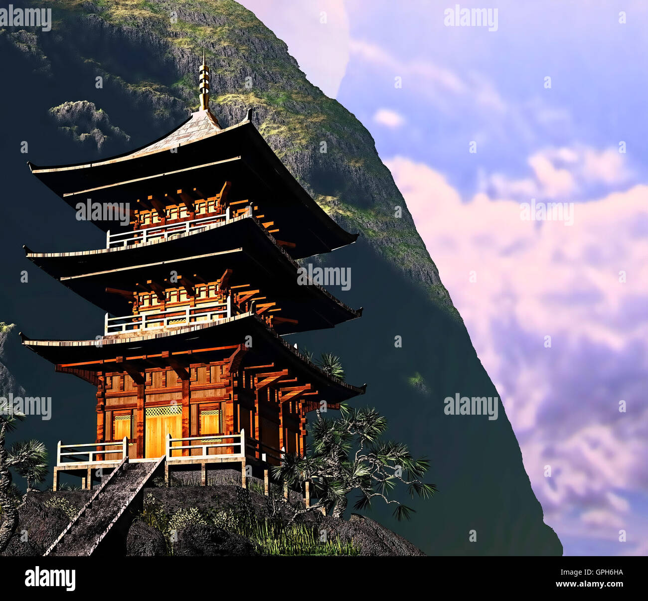 Zen Buddhist temple Stock Photo - Alamy