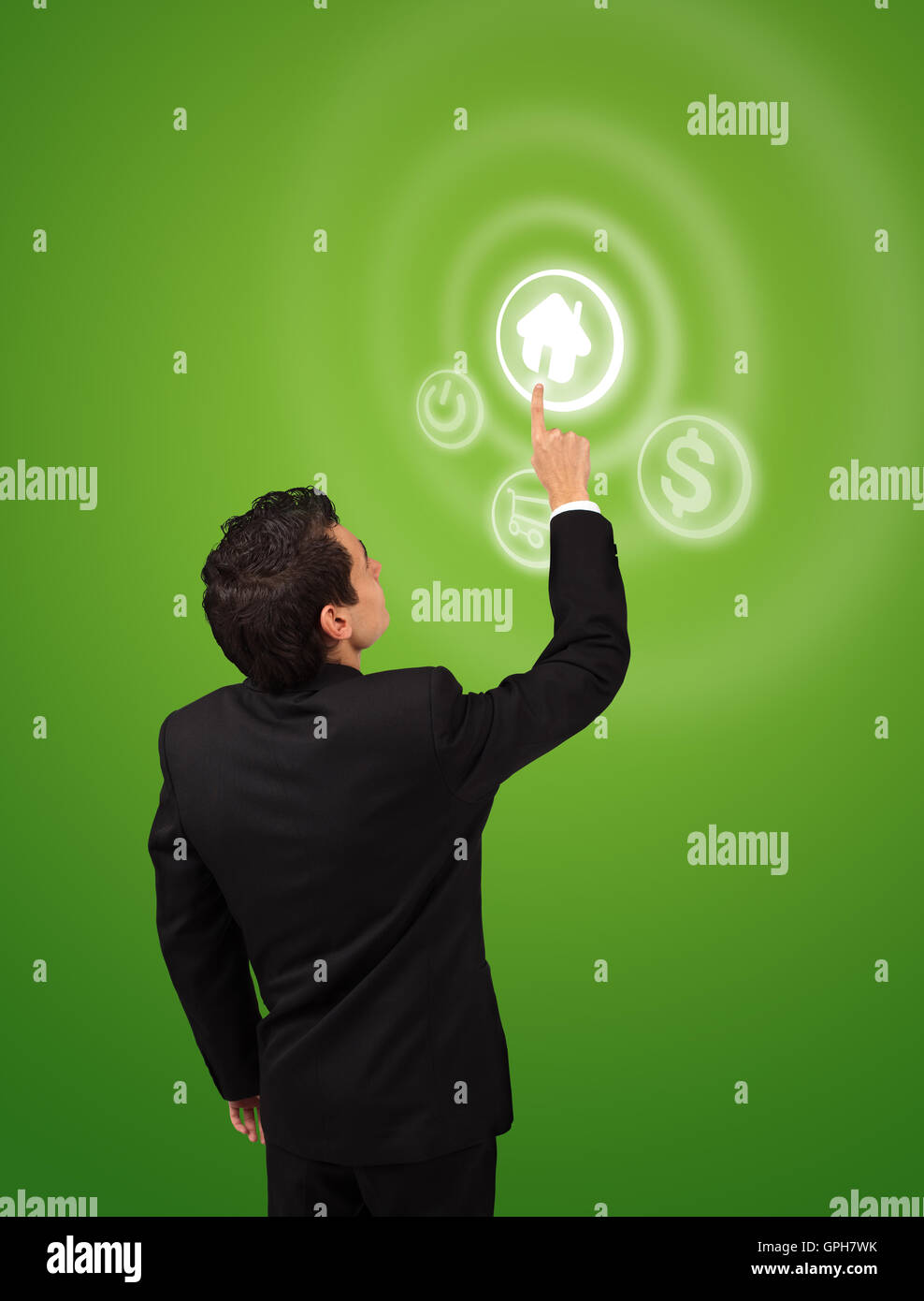 Back work hand pressing hi-res stock photography and images - Alamy