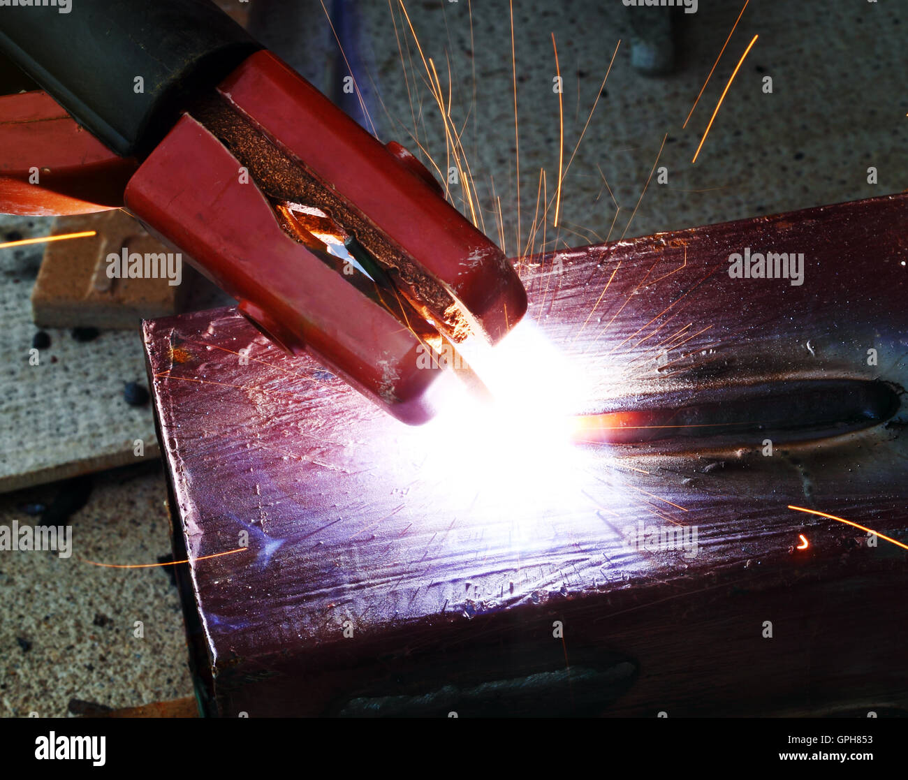 close up of electric welding Stock Photo - Alamy