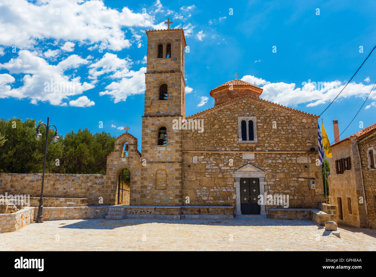 Traditional Greek-orthodox church of Taxiarchis in Itilo village ...
