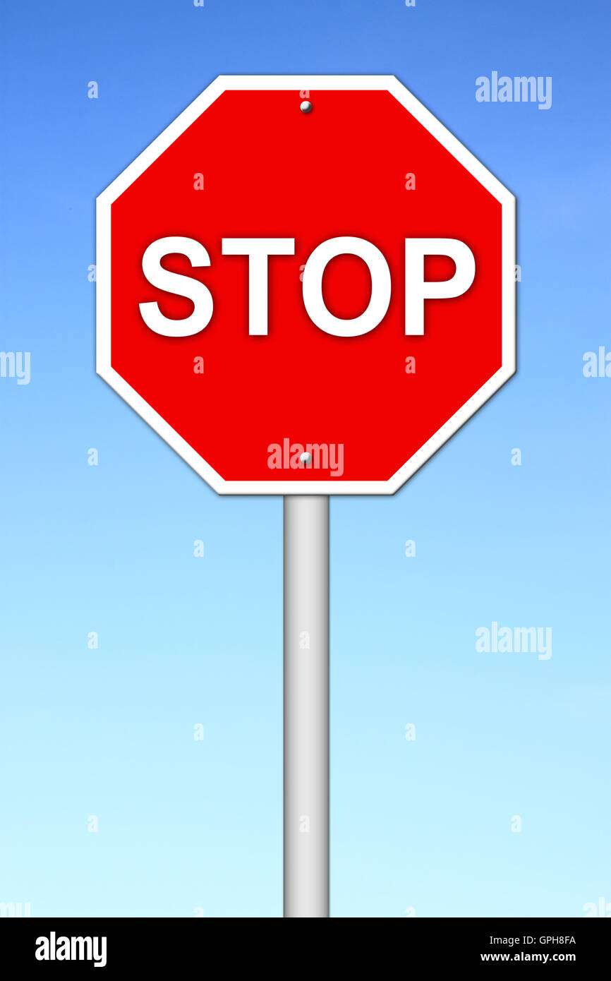 Stop sign warning attention low hi-res stock photography and images - Alamy