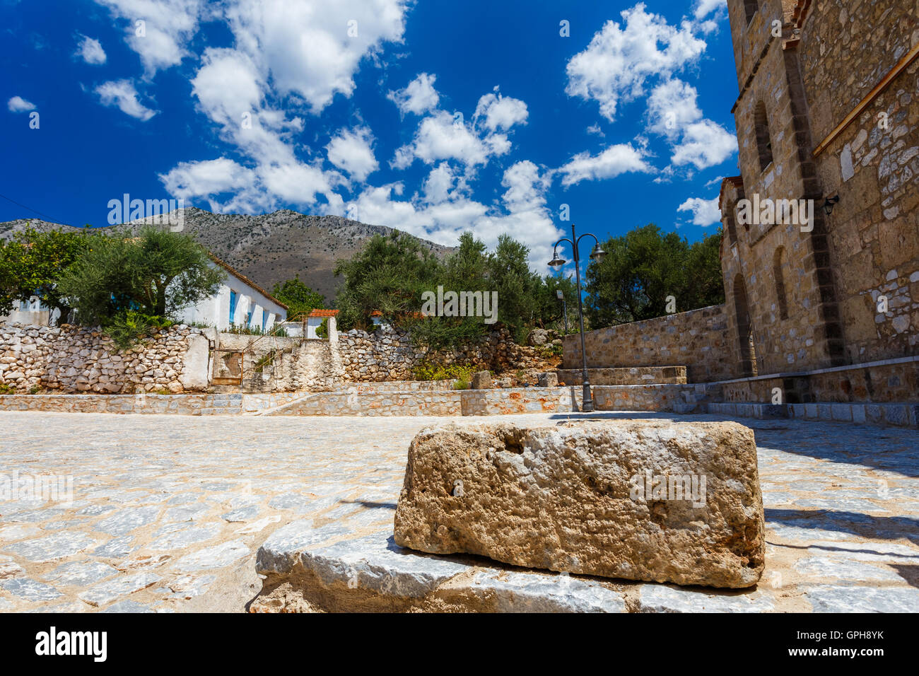 Traditional Greek-orthodox church of Taxiarchis in Itilo village ...