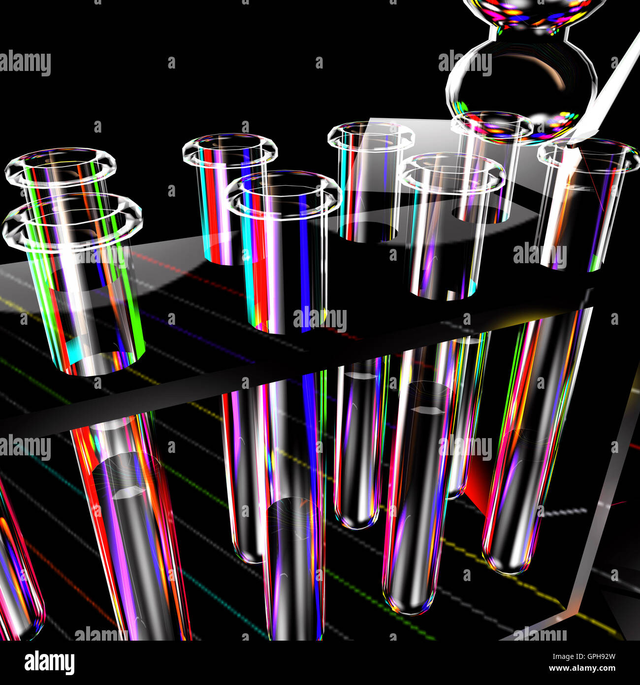 Science background with test tubes Stock Photo - Alamy