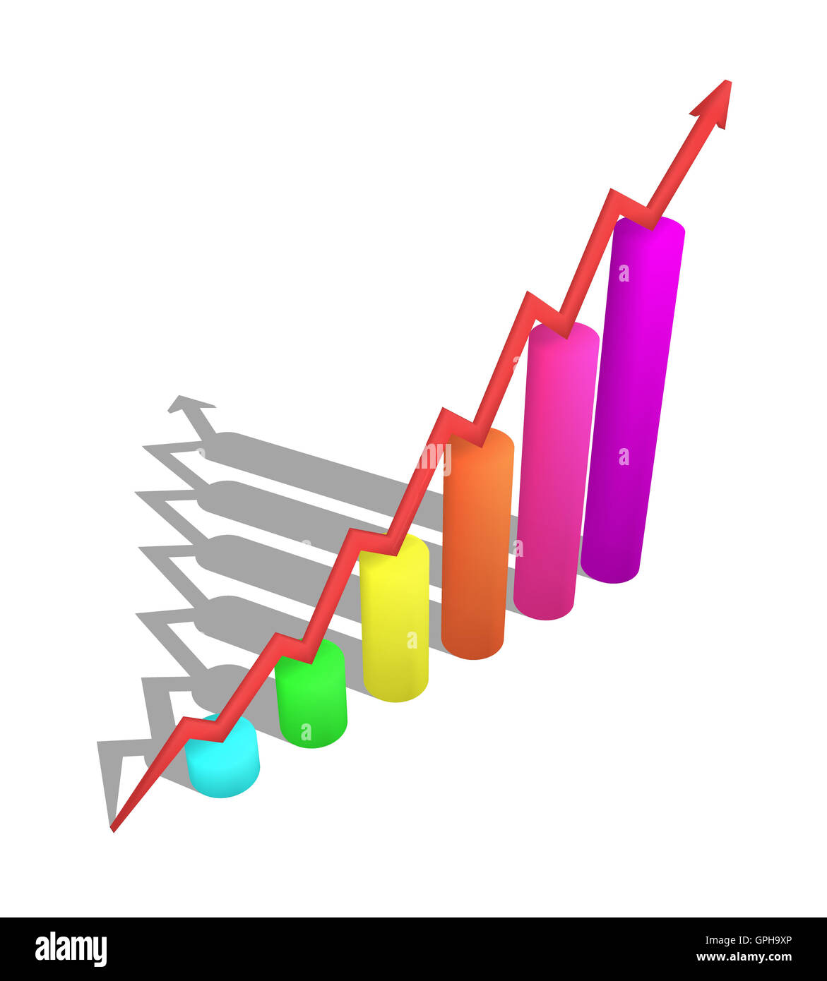 3d bar graph Stock Photo - Alamy