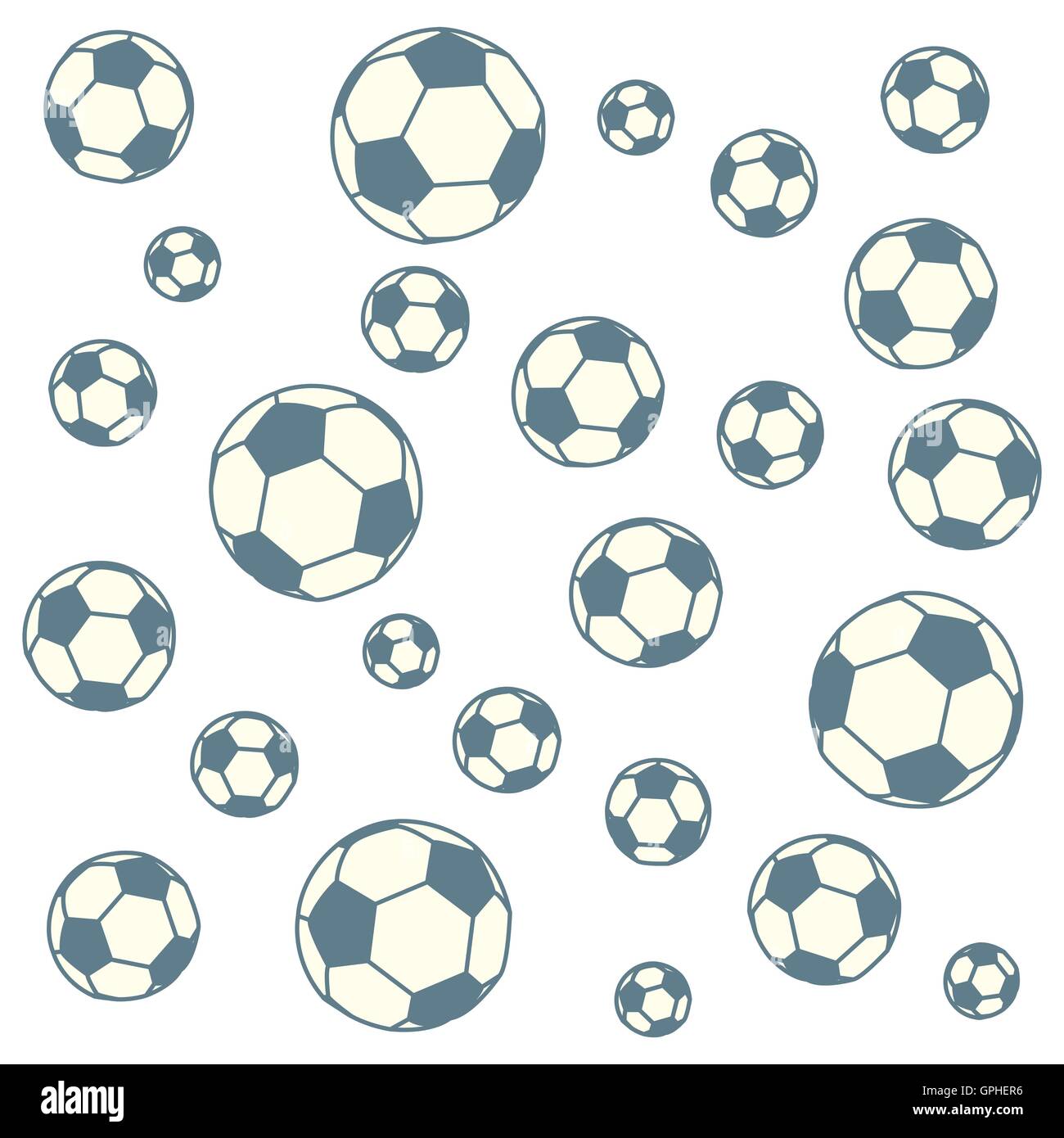 Nice picture of colorful football balls on a color background Stock ...