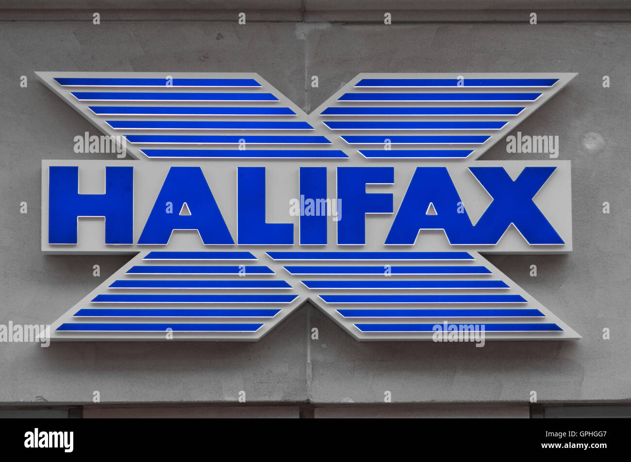 Halifax bank sign Stock Photo - Alamy