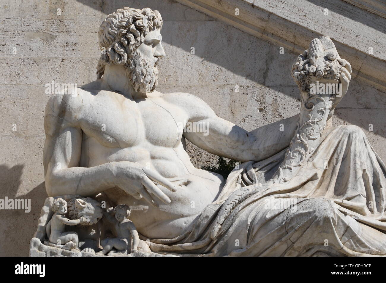 Statue of the Capitoline Hill in Rome Stock Photo - Alamy
